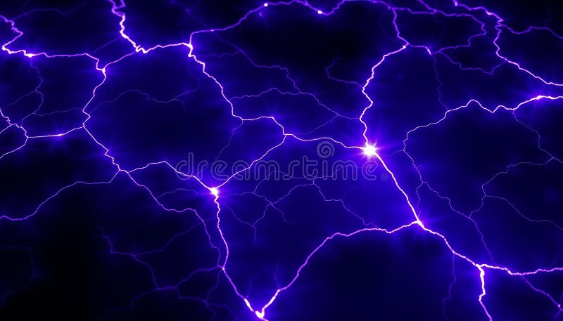 Abstract Blue Lightning, Dynamic and Powerful Energy Display Generative ...