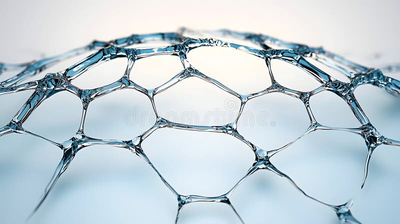 Abstract Blue Liquid Network Smooth Cellular Texture Stock Illustration ...