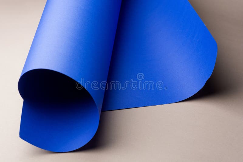 Abstract Image of Blue Paper Rolls with Copy Space Stock Image - Image ...