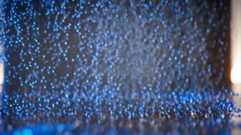 Abstract Blue Particles Falling Stock Video - Video of light, rain ...