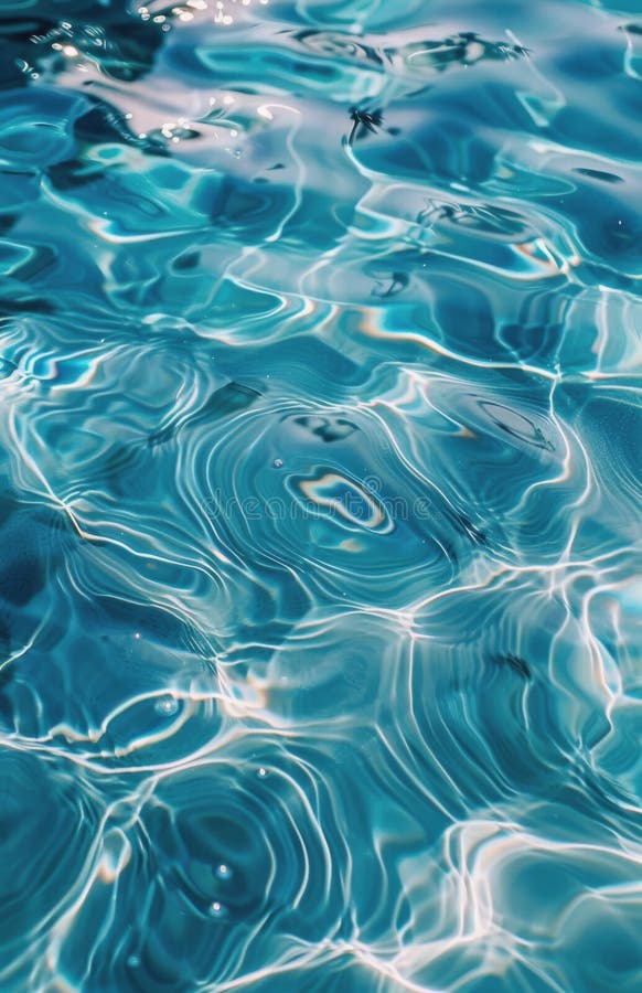Shimmering Blue Water Ripples on a Sunny Day Stock Photo - Image of ...