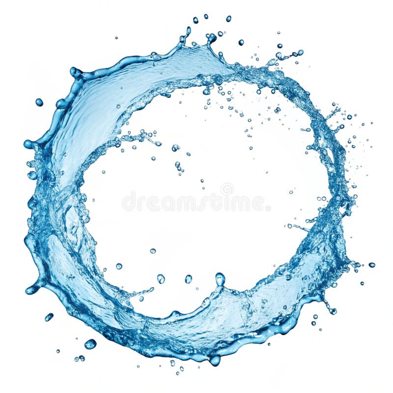 Abstract Blue Water Splash Circle Stock Illustration - Illustration of ...