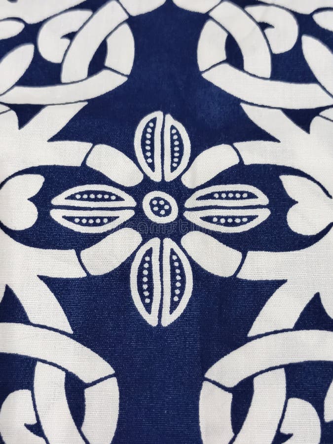 Abstract Image with Blue and White Traditional Pattern Stock Image ...