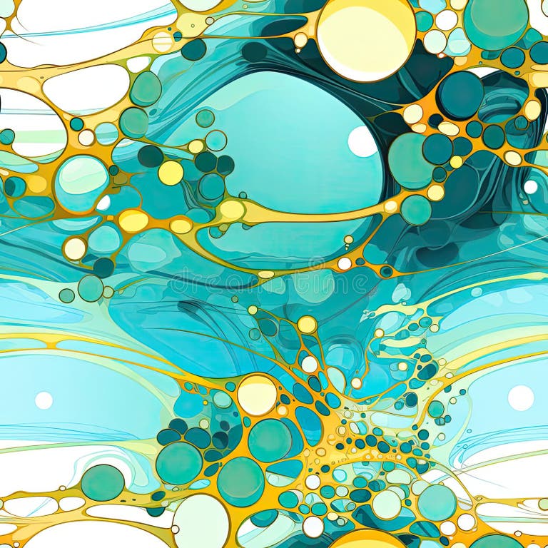 Abstract Image of Bubbles with Complex Forms and Contrasting ...