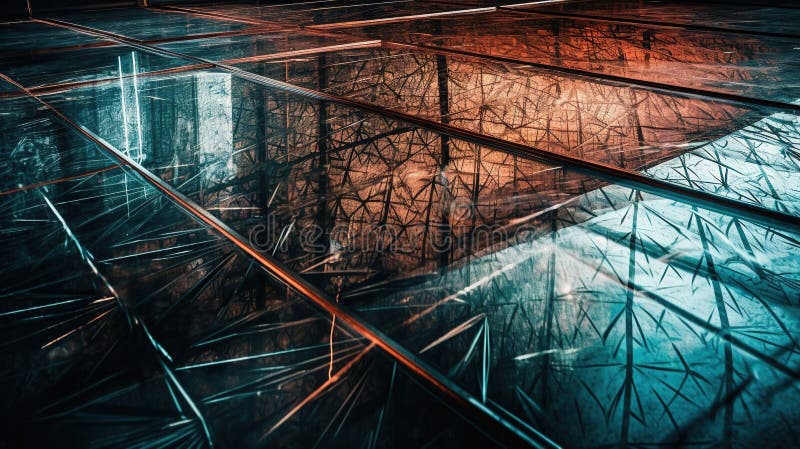 An Abstract Image of a Building with a Lot of Lines Stock Illustration ...