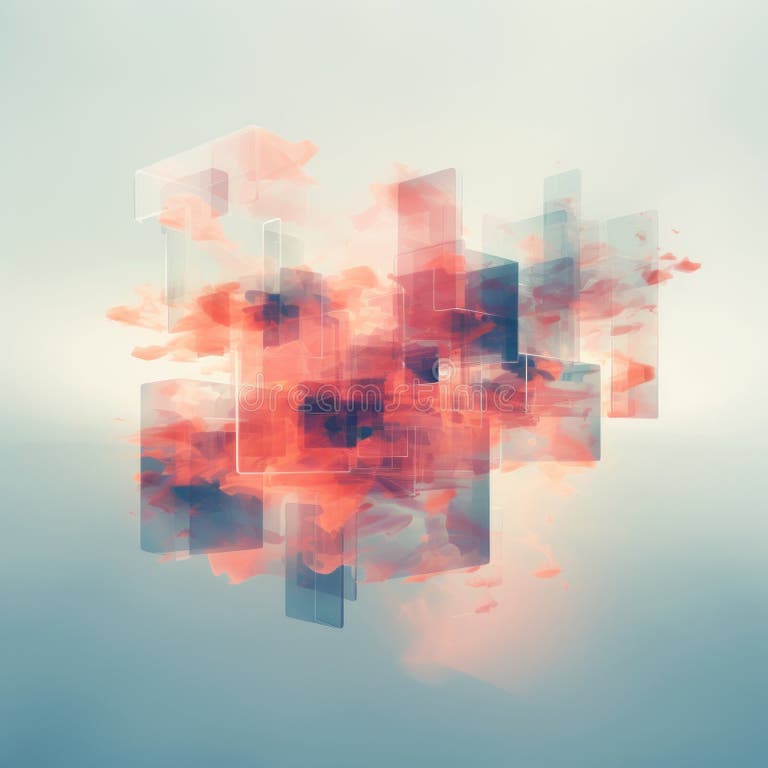 An Abstract Image of a Building with Smoke Coming Out of it Stock ...