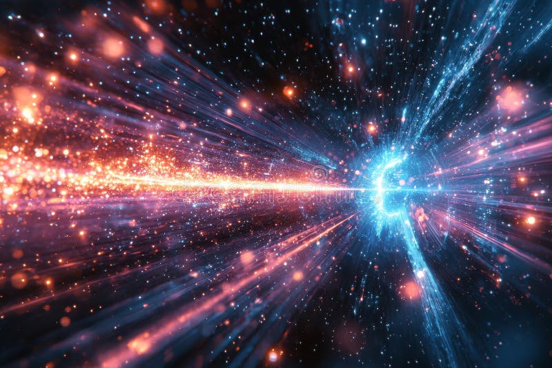 An Abstract Depiction of Quantum Entanglement with Vibrant Energy Waves ...