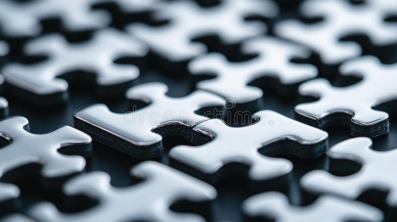 A Striking Closeup of Interlocking Chrome Pieces Reflects the Essence ...