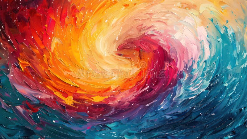 Vibrant Swirl of Colors: a Mesmerizing Whirlwind Stock Illustration ...