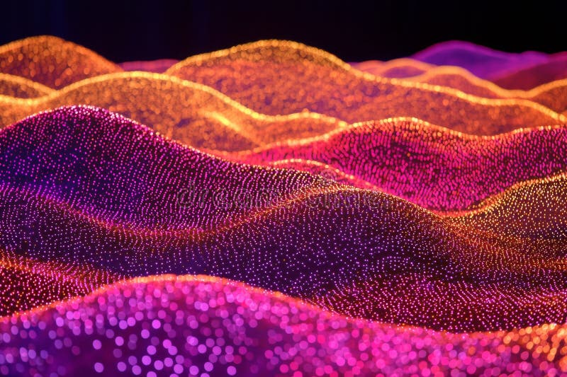 This Abstract Image is Characterized by Flowing Waves of Vibrant Purple ...