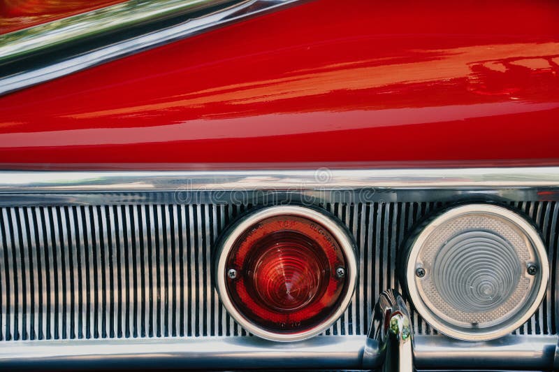 Abstract Image of 1960 Chevy Impala Rear Light and Tail Fin Stock Image ...