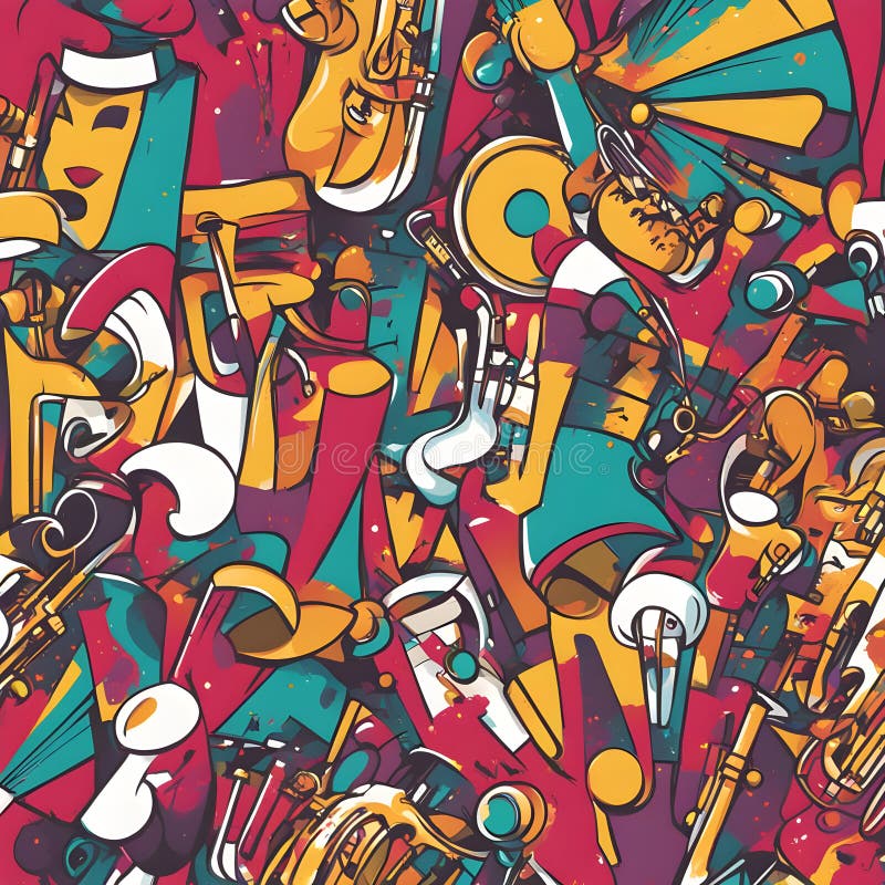Collage Musical Instruments Stock Illustrations – 699 Collage Musical ...