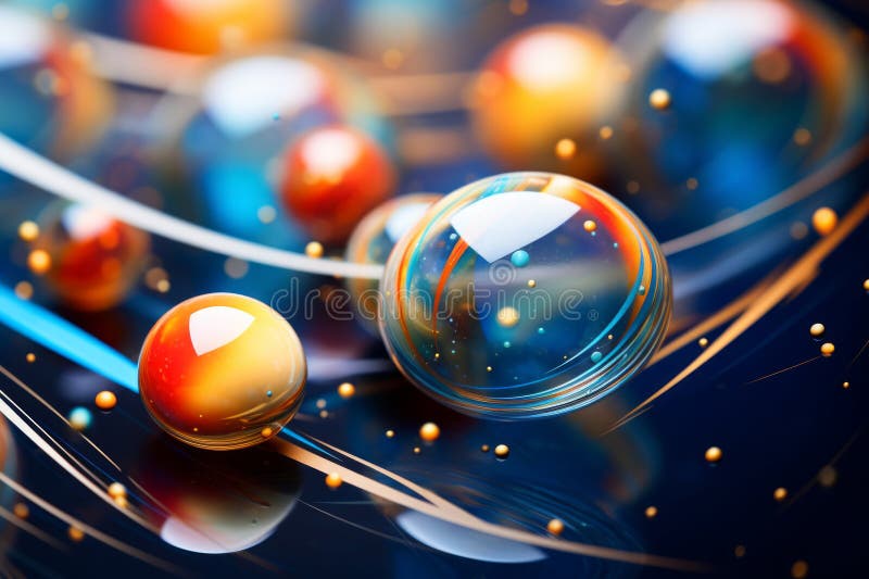 An Abstract Image of Colorful Bubbles Floating on a Blue Background ...