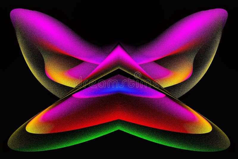 Abstract Image of Colorful Butterfly Shaped Stock Illustration ...