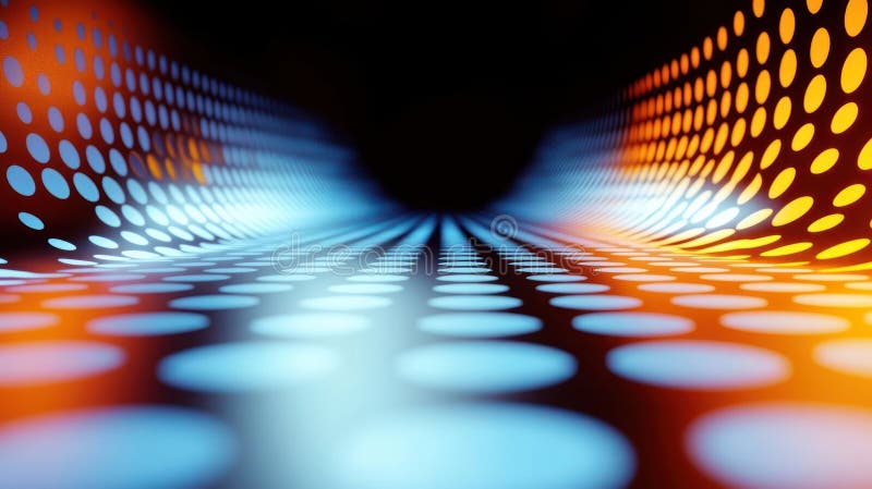 Abstract Image of Colorful Dots Creating a Sense of Depth and Movement ...