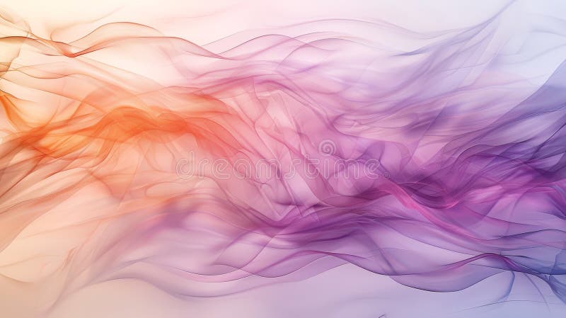Abstract Image of Colorful Flowing Waves with Shades of Purple, Pink, and Orange, Creating a ...