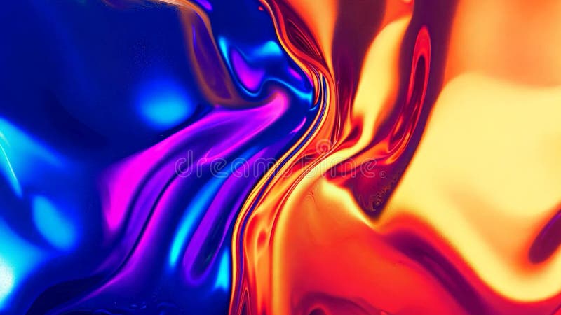 Abstract Image of Colorful Fluid Paint Mixing Together in Swirls and ...