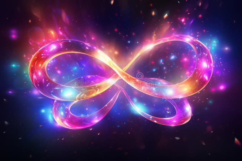 An Abstract Image of a Colorful Infinity Symbol Stock Illustration ...