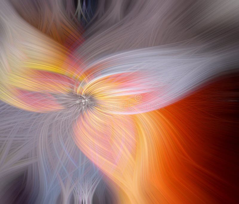 Abstract Image of Colorful Lines with Random Curved Paths Stock ...