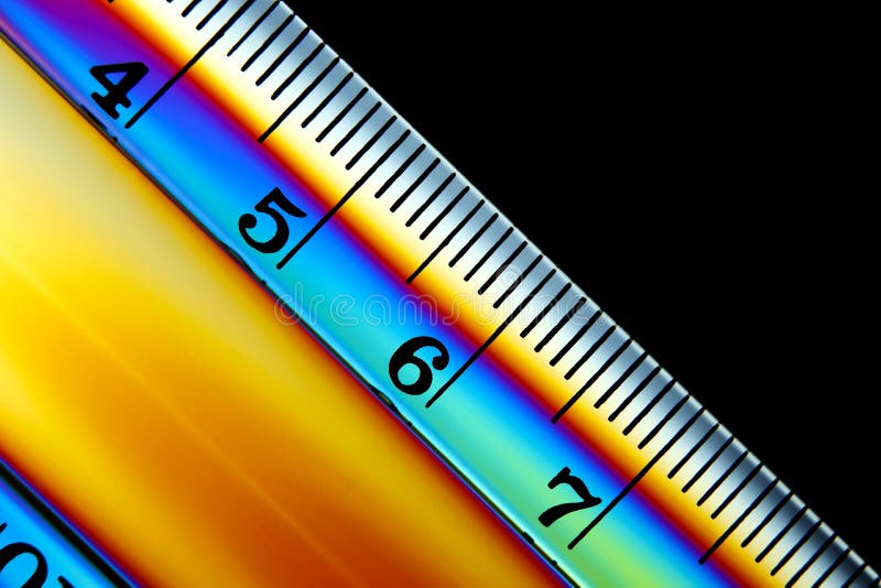 Abstract Image of Colorful Ruler Stock Photo - Image of millimetre ...