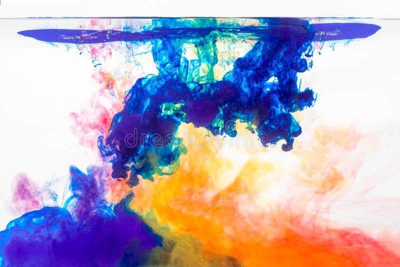 Mix colours in water stock image. Image of chaos, colours - 100703021