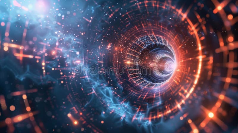 An Abstract Image Combining Elements of Science and Nature Representing ...