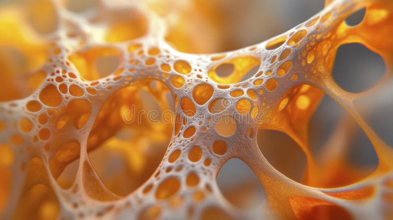 Intricate Golden Orange Network Abstract Background Stock Illustration ...