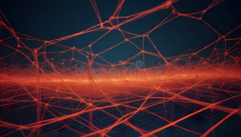 Abstract Image of a Complex Network of Interconnecting Lines and ...