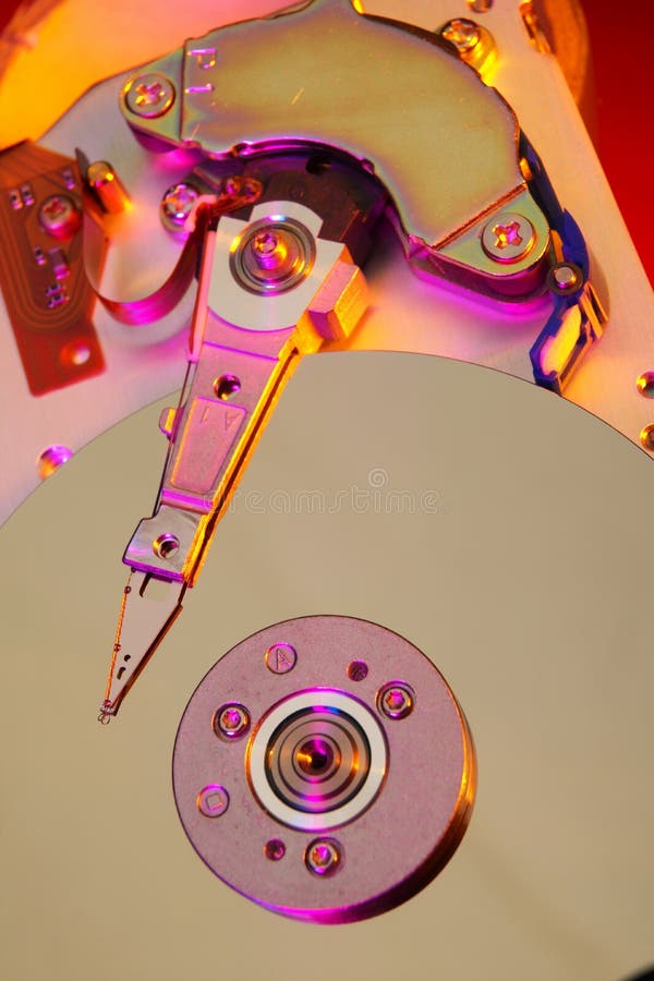 COMPUTER HARD DISC DRIVE in CLOSE UP Stock Image - Image of abstract ...