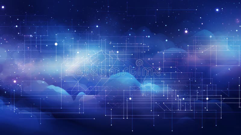 An Abstract Image of a Computer Screen with Lines and Stars Stock ...