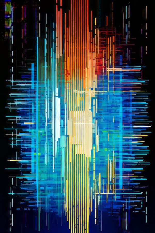 An Abstract Image of a Computer Screen with Many Lines Stock ...