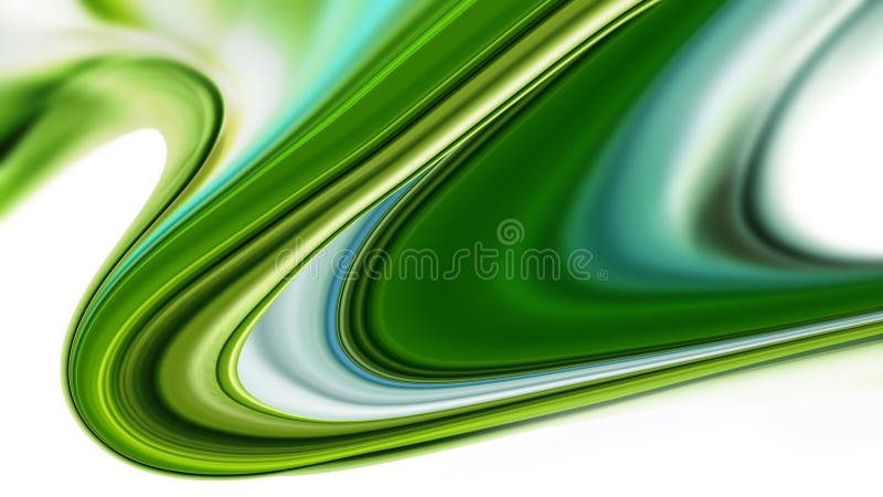 Abstract Image Consisting of Green Smooth Lines Resembling Sea Waves ...