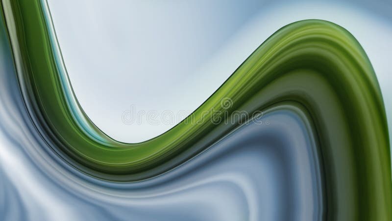 Abstract Image Consisting of Green Smooth Lines Resembling Sea Waves ...