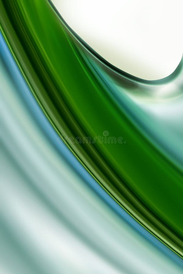 Abstract Image Consisting of Green Smooth Lines Resembling Sea Waves ...