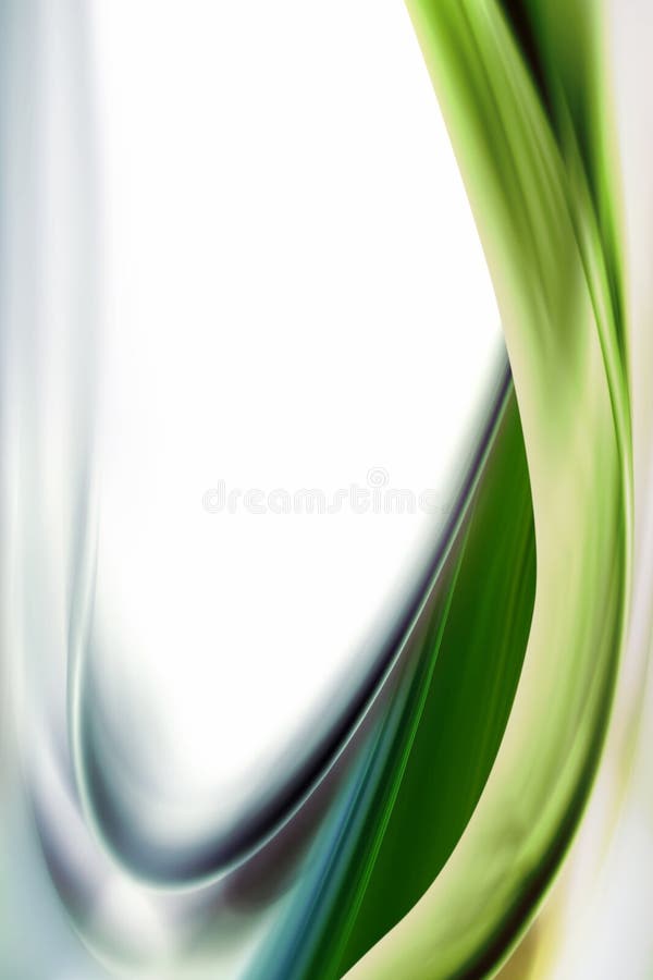 Abstract Image Consisting of Green Smooth Lines Resembling Sea Waves ...