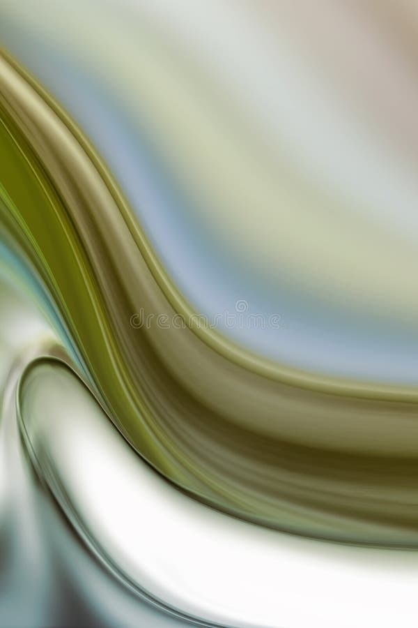 Abstract Image Consisting of Green Smooth Lines Resembling Sea Waves ...