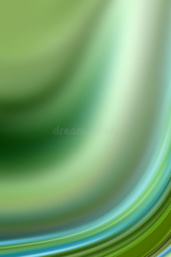 Abstract Image Consisting of Green Smooth Lines Resembling Sea Waves ...