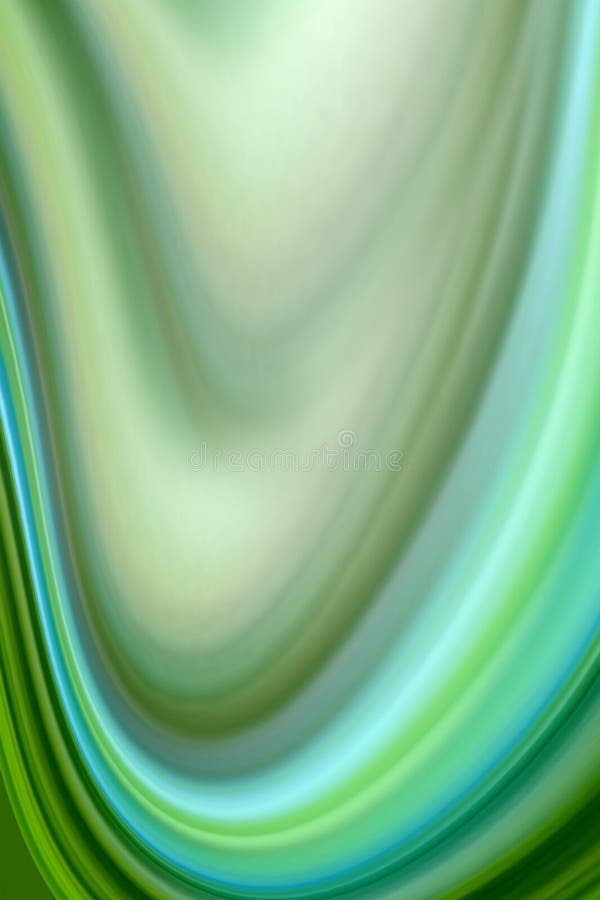 Abstract Image Consisting of Green Smooth Lines Resembling Sea Waves ...