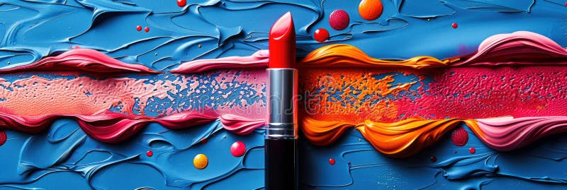 An Abstract Image of Cosmetics in the Maximalist Bold Cluttercore Trend ...