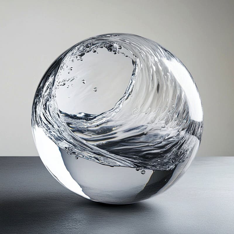 Crystal Sphere Water Wave Abstract Design Elegant Art Life Cool Calm ...