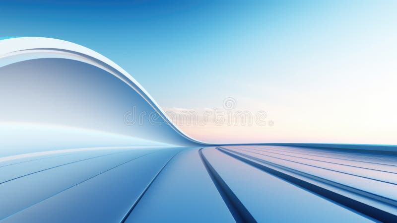 An Abstract Image of a Curved Building. Suitable for Architectural ...