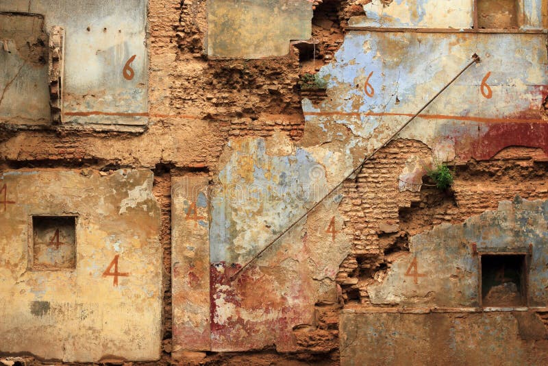Image of a Cut Off Wall from a Building Stock Image - Image of ...