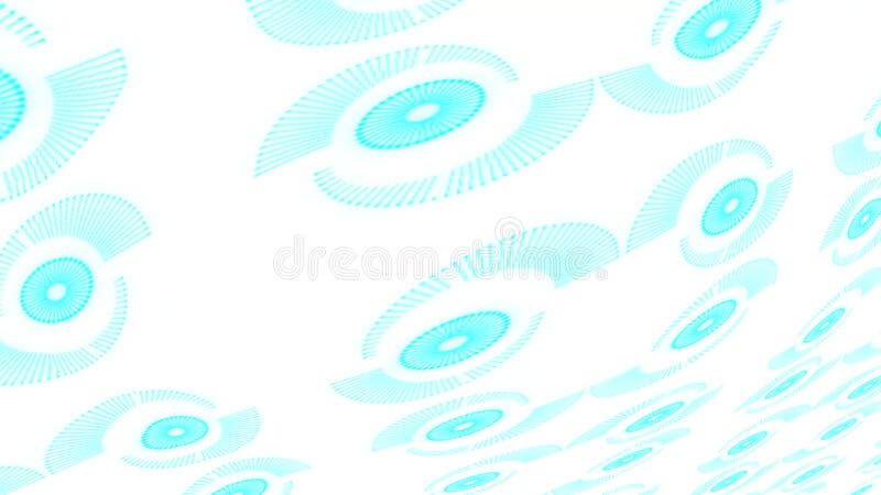 Abstract Cyan Blue Circles on White Background Stock Video - Video of ...