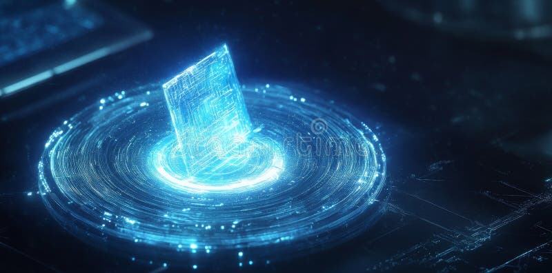 This Abstract Image of Cyber Security Features a Stylish Laptop and a ...