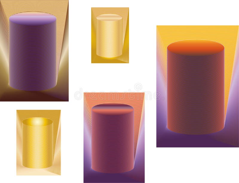 Abstract Image of Cylindrical Figures for the Design of Banners ...