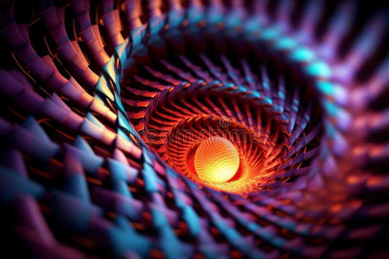 An Abstract Image of a 3D Toroidal Helix with Mesmerizing Geometric ...