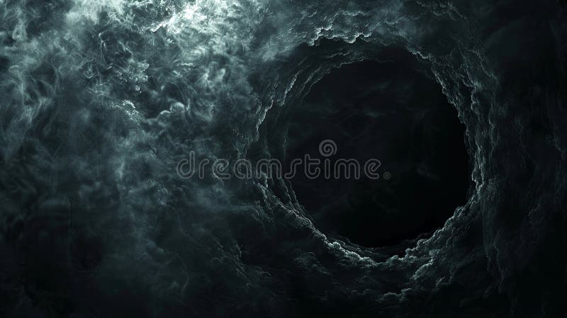 Abstract Image of a Dark, Swirling Vortex with a Hint of Light Stock ...