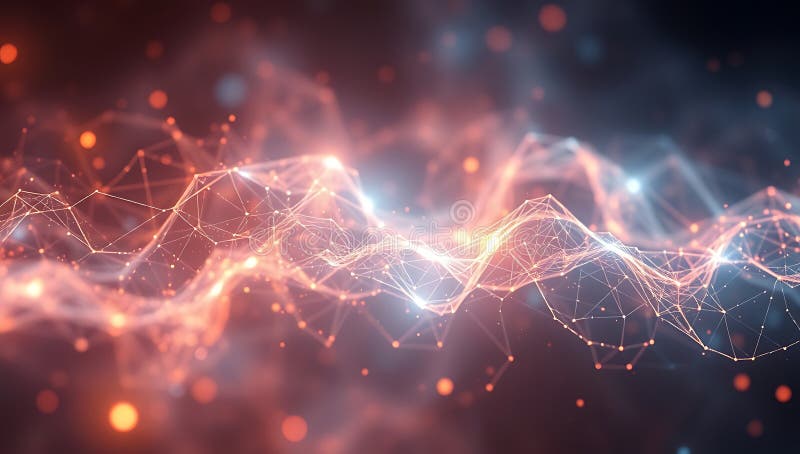 Abstract Network Data Flow Visualization Design Stock Illustration Illustration Of Digital