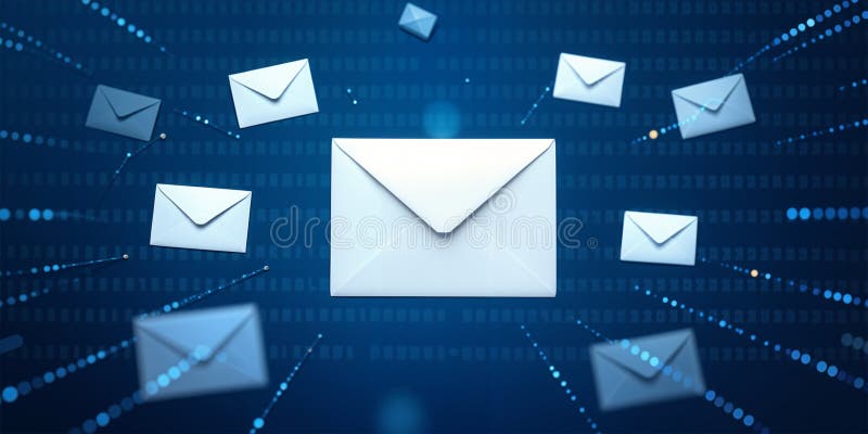 Email Communication and Digital Networking Image is Generated Using AI ...