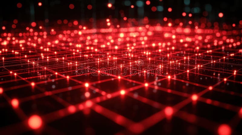 Red Digital Network stock illustration. Illustration of innovation ...